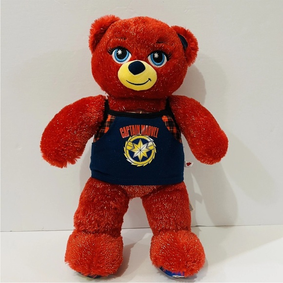 Toys | Build A Bear 16 Plush Captain Marvel Logo Red Bear W Tanktop ...